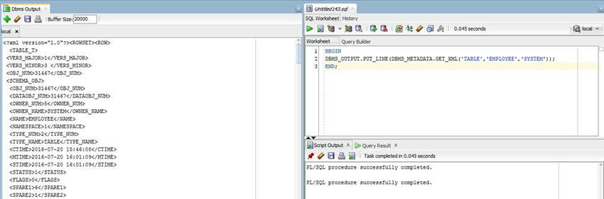 Overview Of Oracle Package DBMS METADATA