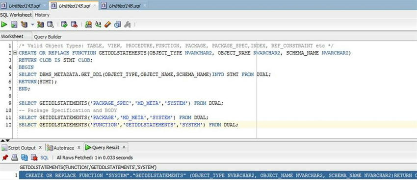 Overview Of Oracle Package DBMS METADATA
