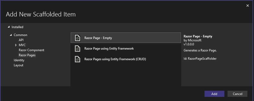 Overview of Razor Views, Razor Pages and Razor Components