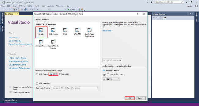Overview Of Standard HTML Helpers In MVC