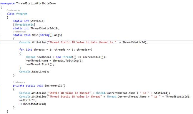Overview Of ThreadStatic Attribute In C#