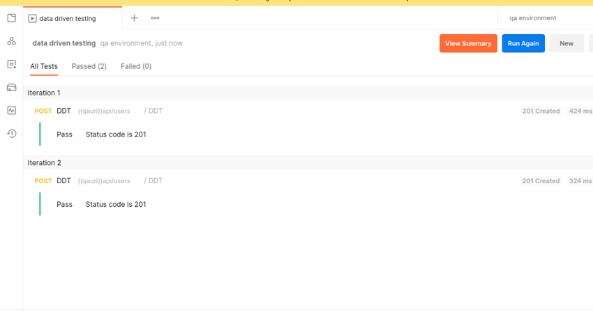 Postman Data Driven Testing
