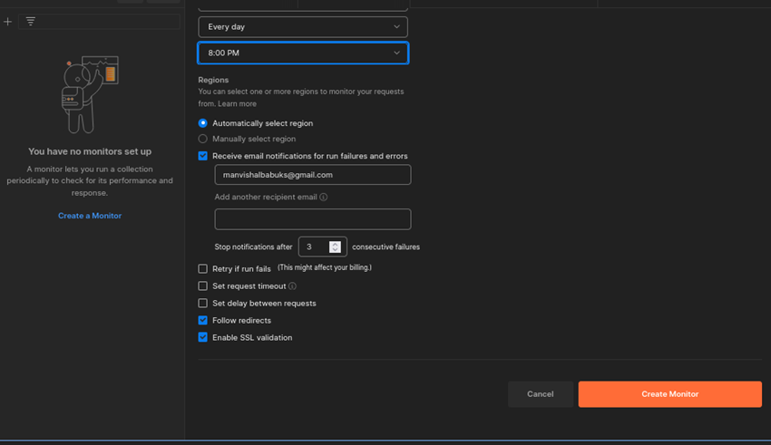 Postman - Environment, Collection And Monitors