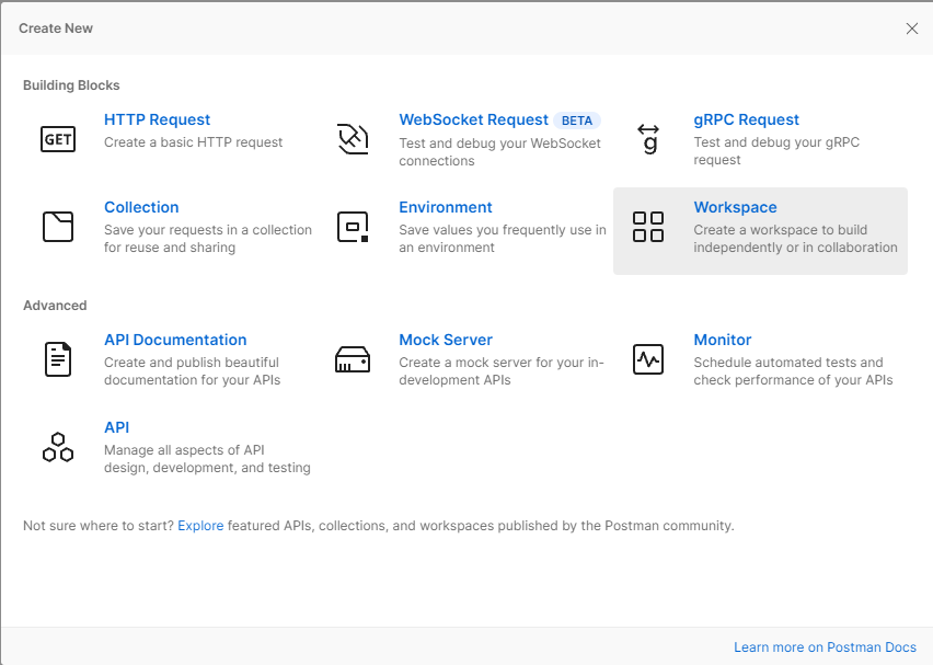 Postman Setup Workspace And Collection