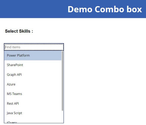 Power Apps: Combo Box Control & Dynamic SharePoint Data Binding