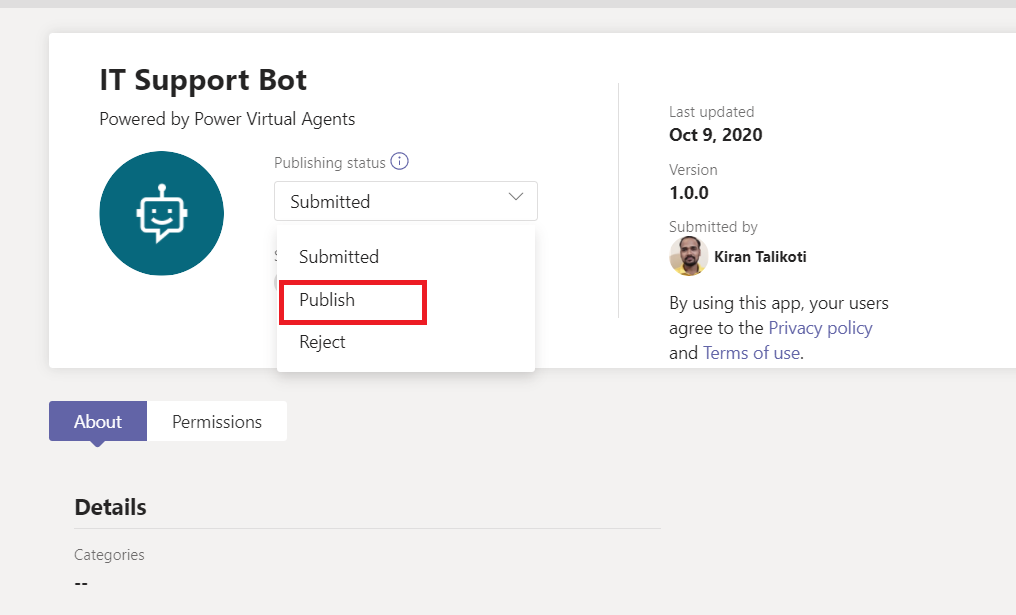 Power Virtual Agent Publishing And Integration With MS Teams