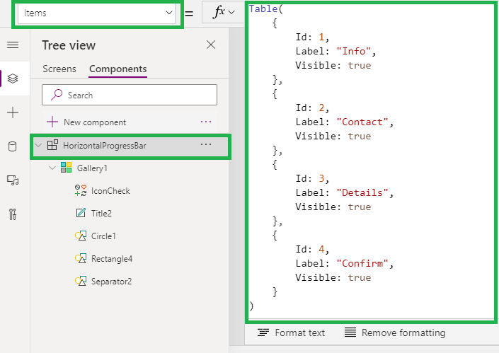 PowerApps - Horizontal Progress Bar