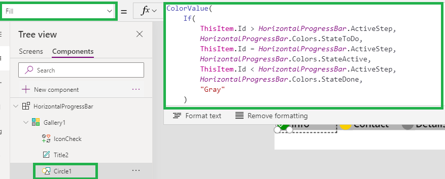 PowerApps - Horizontal Progress Bar