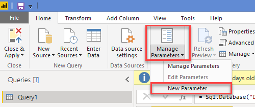 Powerquery Dynamically Pass Database Name As Parameter To Fetch The