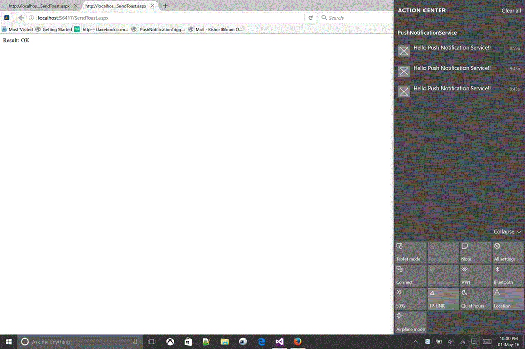 Push Notification Service In Windows Runtime Apps