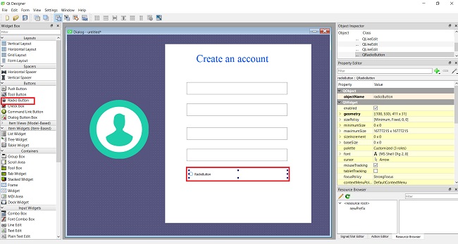 PyQt5 - Simple Registration Form