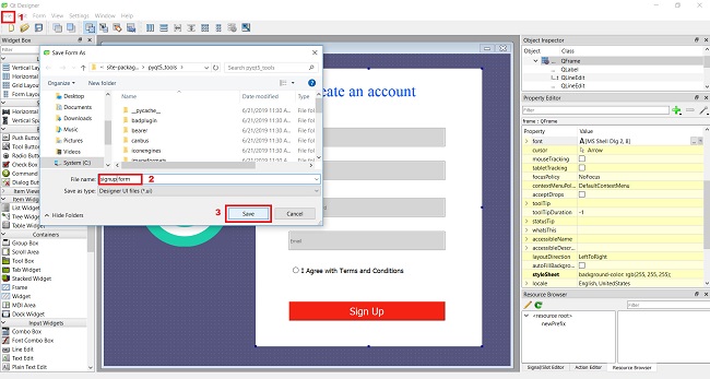 PyQt5 - Simple Registration Form