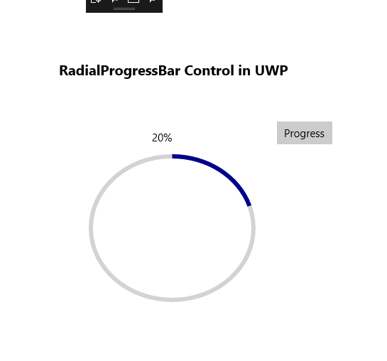 Radial Progress Bar Control In UWP