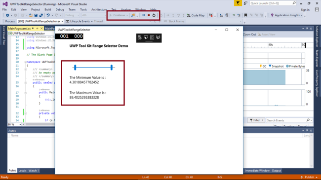 RangeSelecter Control In UWP With XAML And C#