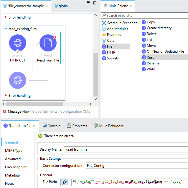 Read Files Using File Connector In Mulesoft