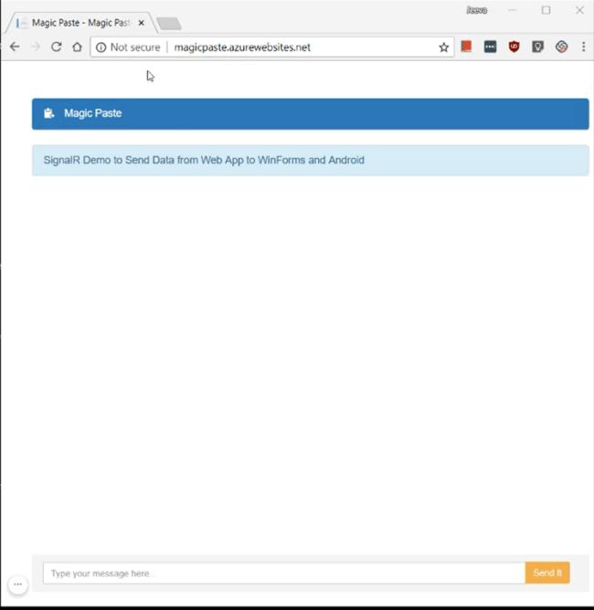Real Time Communication To Cross Platform Devices Using Azure Signalr