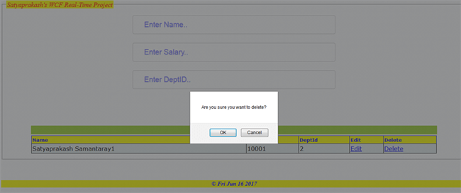 Real-Time CRUD Operations In GridView Using WCF In ASP.NET