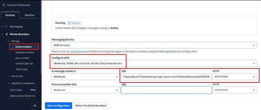 Receive Incoming Message in Twilio using Power Automate