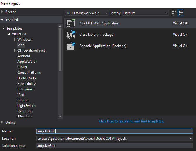 Remote Bind Kendo Grid Using Angularjs And Asp Web Api