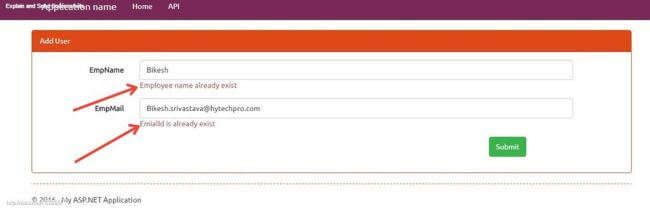 Remote Validation In MVC 5 To Check If UserName and Email Id Exists