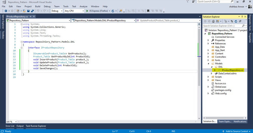 Repository Design Pattern In ASP.NET MVC