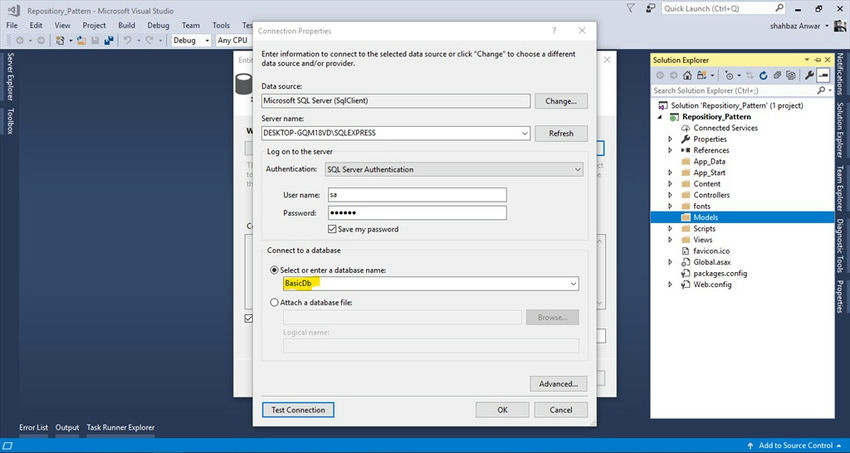 Repository Design Pattern In ASP.NET MVC