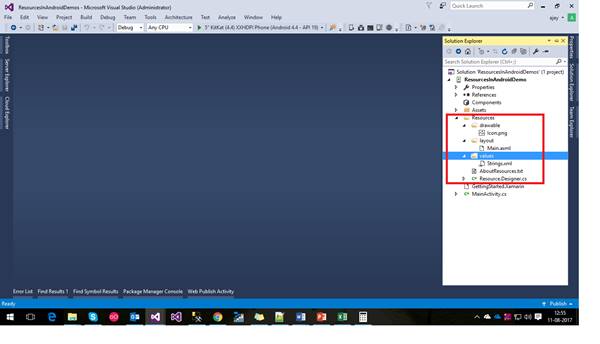 Resources In Xamarin.Android