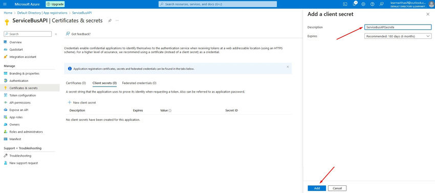 Rest Api To Send Messages To Azure Service Bus Topic Subscription