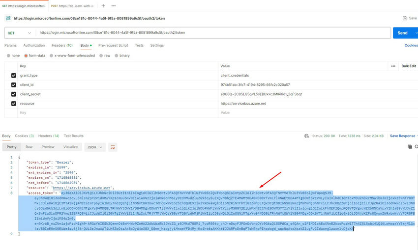 REST API to Send Messages to Azure Service Bus Topic Subscription