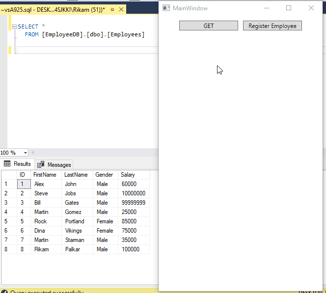Rest Apis Implementation In Wpf Using Entity Framework