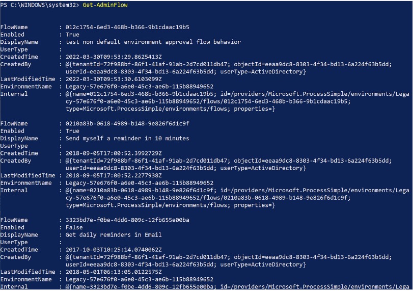 Restore Deleted Flows with PowerShell