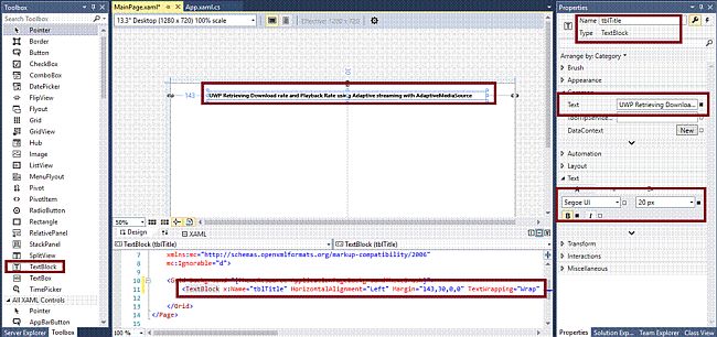 Retrieving Download And PlayBack Rate Using Adaptive Streaming In UWP using XAML And C#