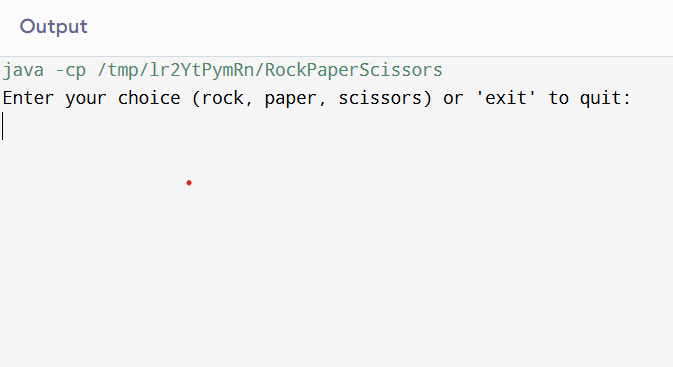 Rock, Paper, Scissors Game in Java