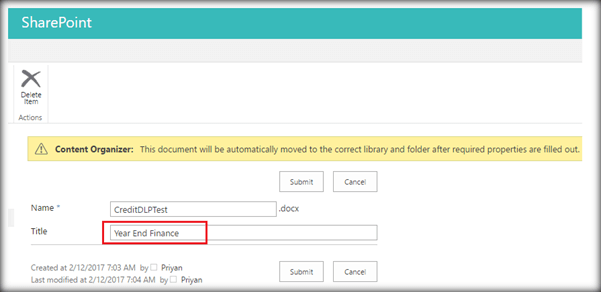 Route Uploaded Documents In SharePoint Using Content Organizer Rules