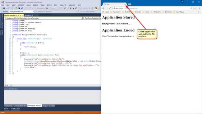 Run Background Task In Web Apps Using QueueBackgroundWorkItem