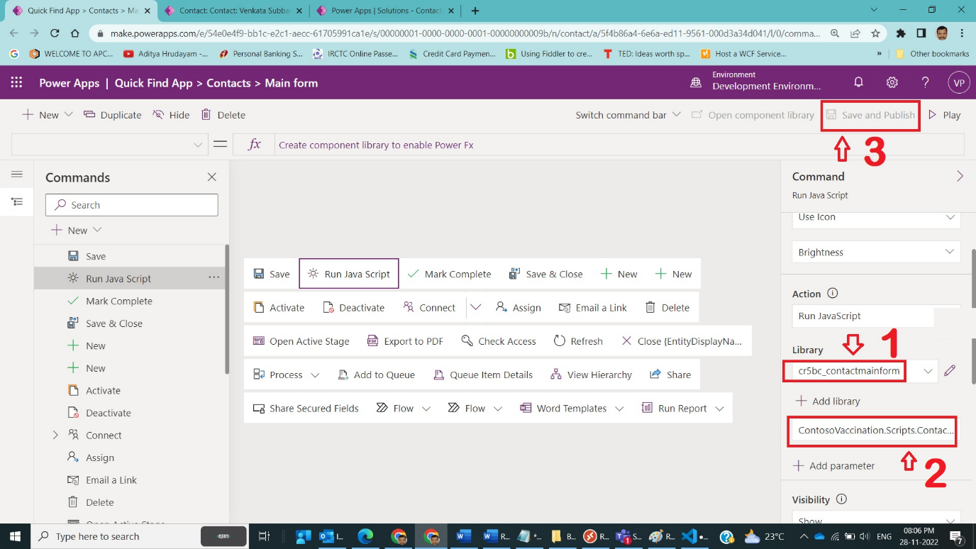 Run JavaScript From Modern Command Designer In Dynamics CRM Run JavaScript From Modern Command Designer In Dynamics CRM