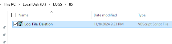 Remove Iis Log Files 3 Deploy Vbscript Automation By Pipeline 4548