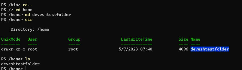 Running PowerShell Inside Docker Container