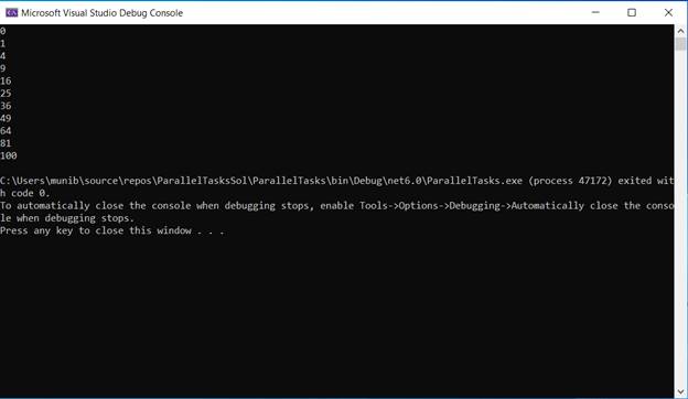 Running Tasks In Parallel