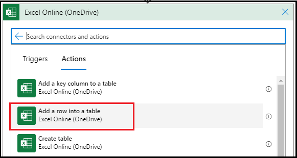 Save specific Email to Excel File using Azure Logic App