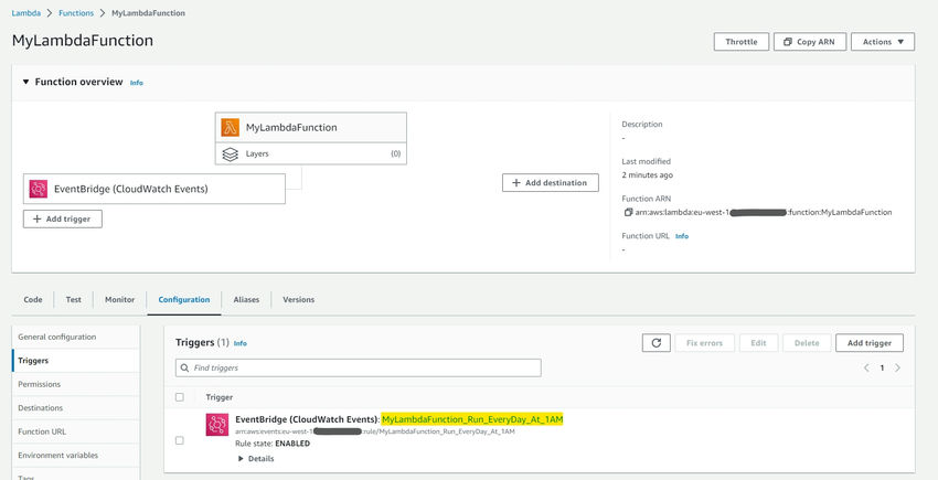 Schedule Aws Lambda Function 