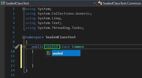 Sealed Class Explained In C#