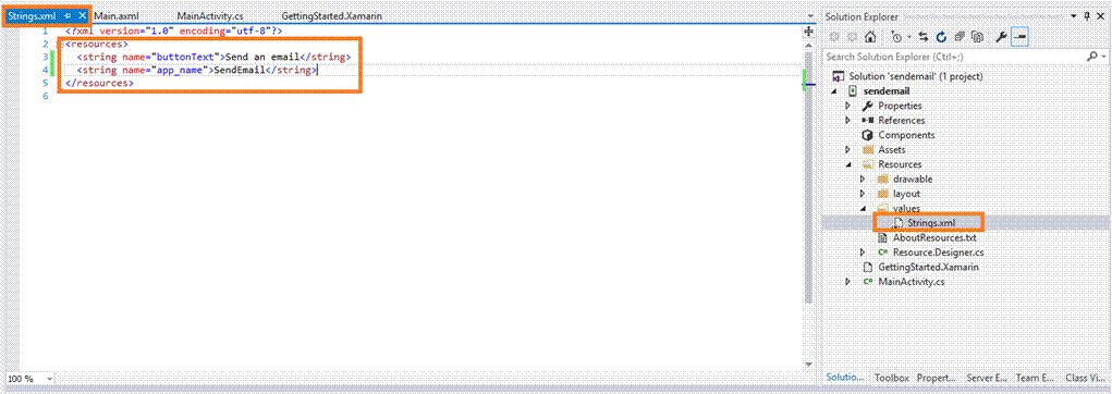 Send Email Using An Intent In Xamarin Android App, Using Visual Studio 2015