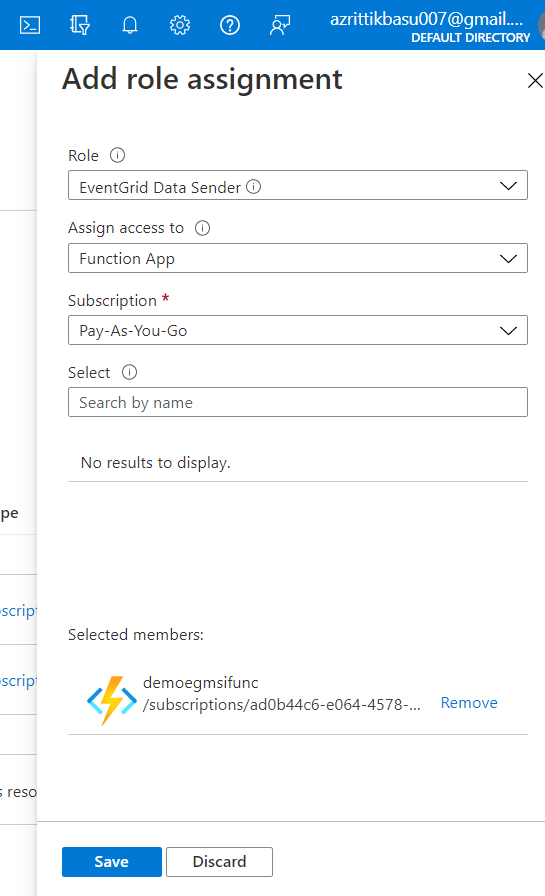 Send Events To Event Grid Topic From Blob Triggered Azure Function Using Managed Service Identity