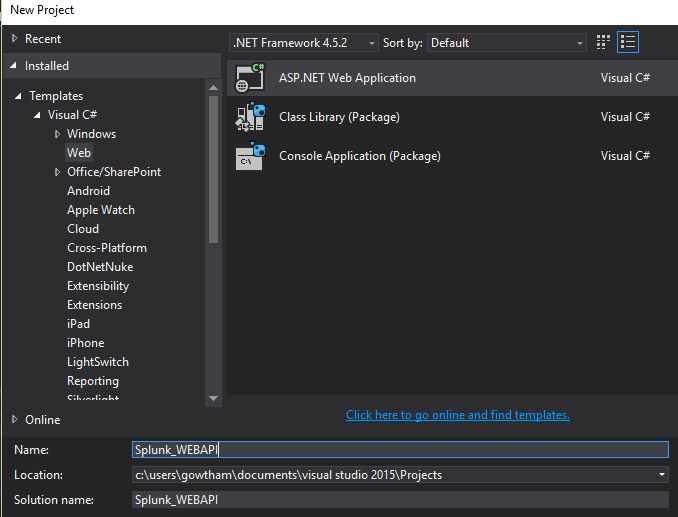 Send Json Data From Aspnet Web Api To Splunk
