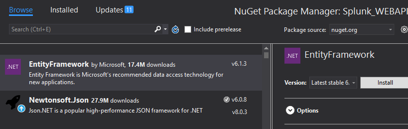 Send Json Data From Aspnet Web Api To Splunk
