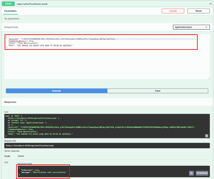 Send Push Notification To Android Device From .Net Core Web API