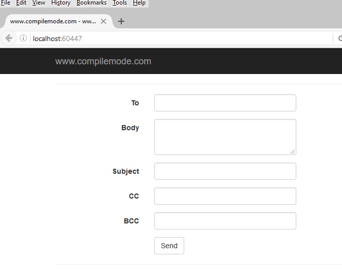 Sending Emails In ASP.NET MVC From Razor View Using WebMail Helper Sending Emails In ASP.NET MVC From Razor View Using WebMail Helper