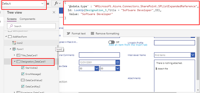 Set A Default Value Of The Look Up Column In PowerApps New Form