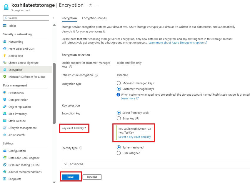 Setting Up Azure Blob Storage Encryption Setting Up Azure Blob Storage Encryption